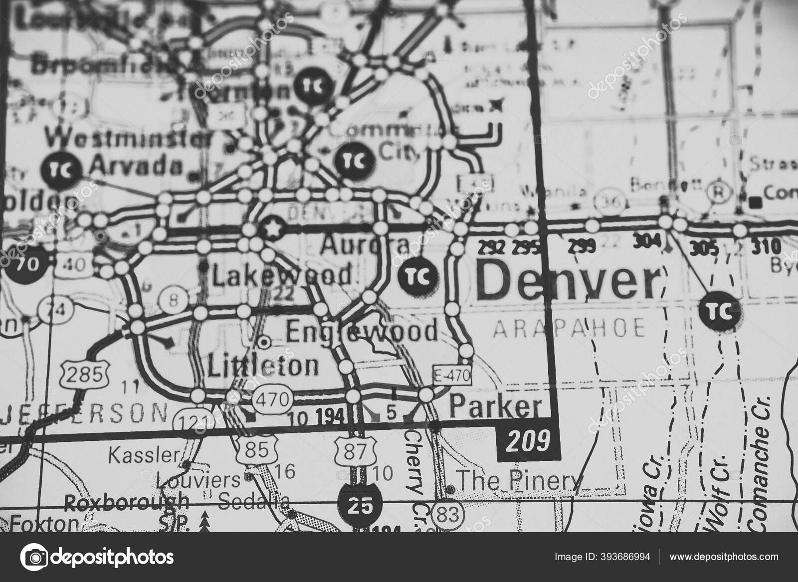 Denver Usa Map Travel Background Stock Illustration by ©aallm #393686994