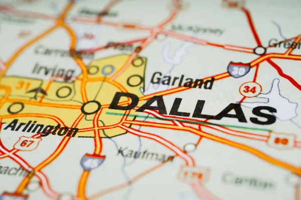 Dallas Usa Map Travel Background Stock Illustration by ©aallm #360784486