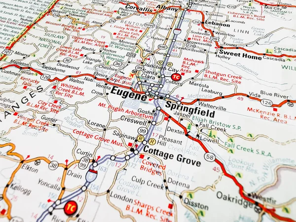 Eugene Usa Map Background — Stock Photo © aallm #383045574