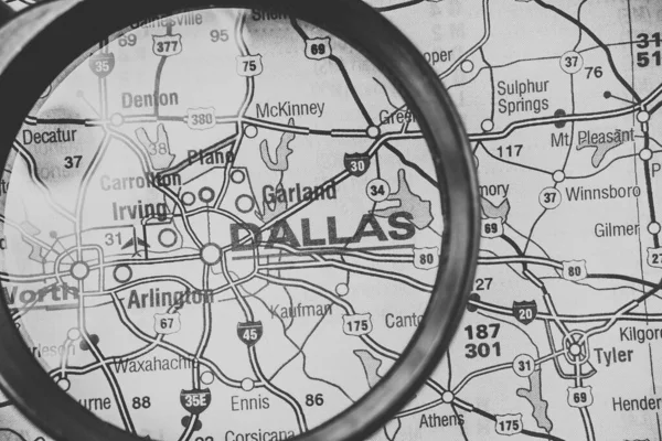 Dallas Mapa Fondo Viaje — Foto de stock #360788904 © aallm