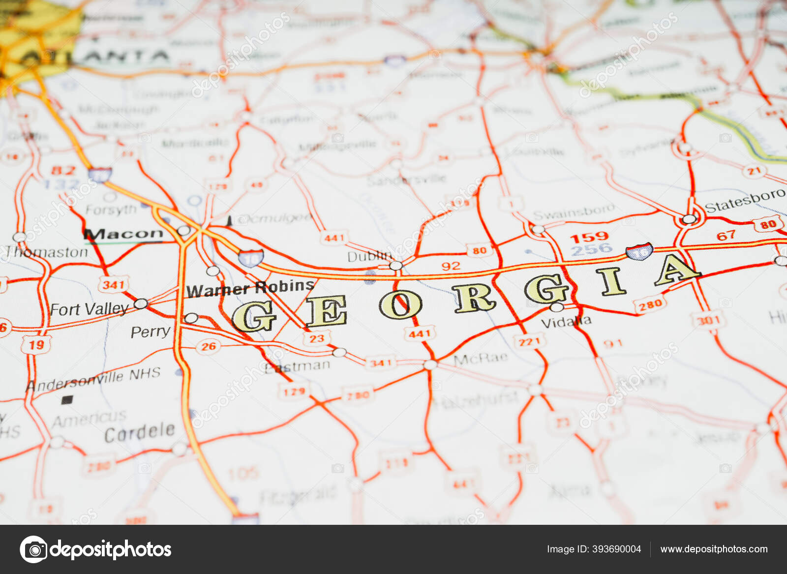 Georgia State Usa Map Background Stock Photo by ©aallm 393690004
