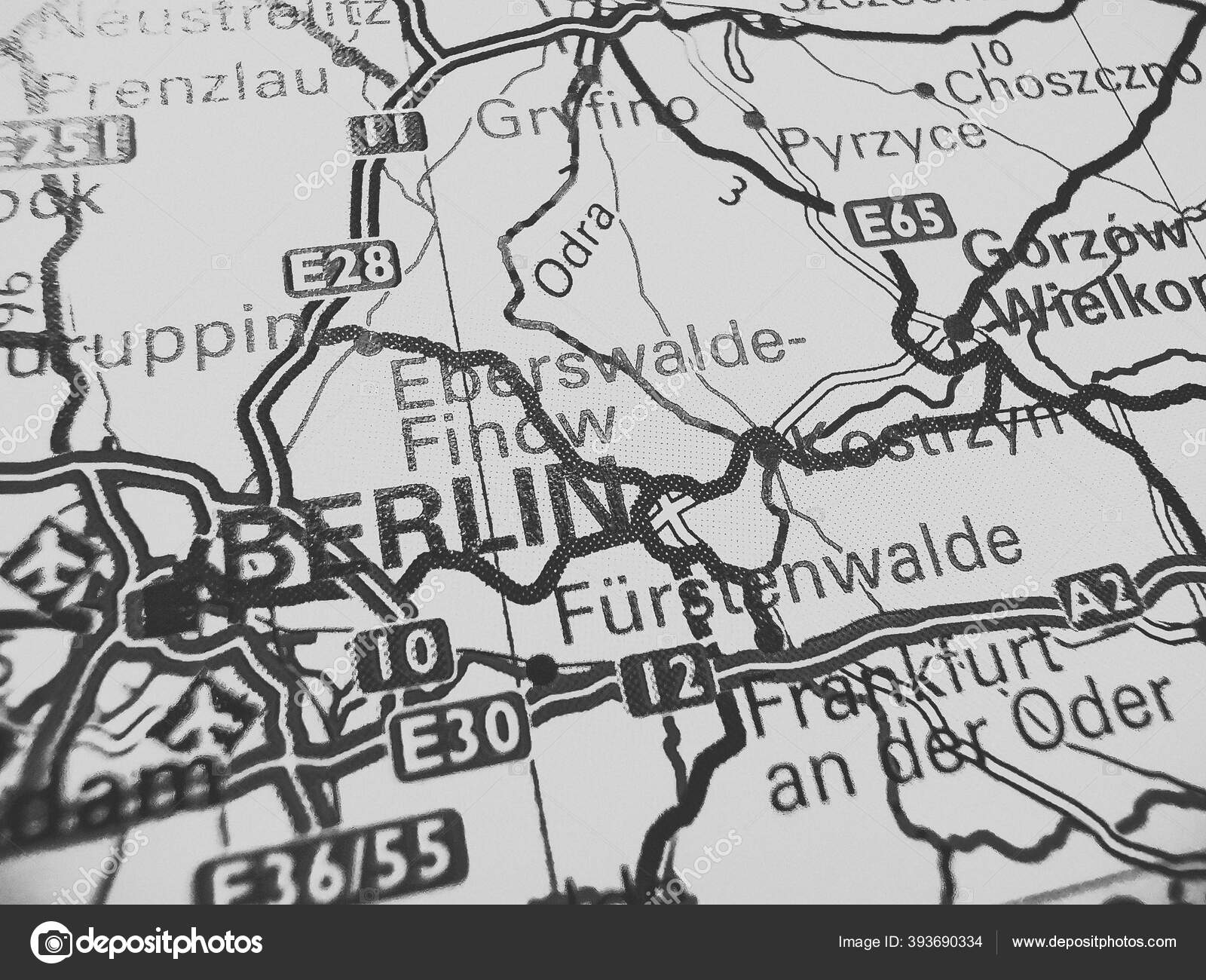 Berlin Road Map Europe Stock Illustration by ©aallm #393690334