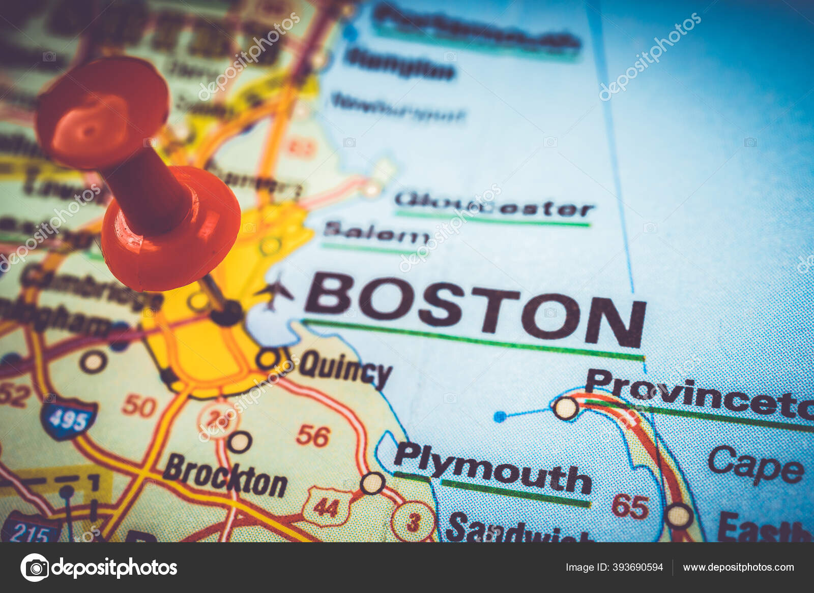 Boston Usa Map Background — Stock Photo © aallm #393690594