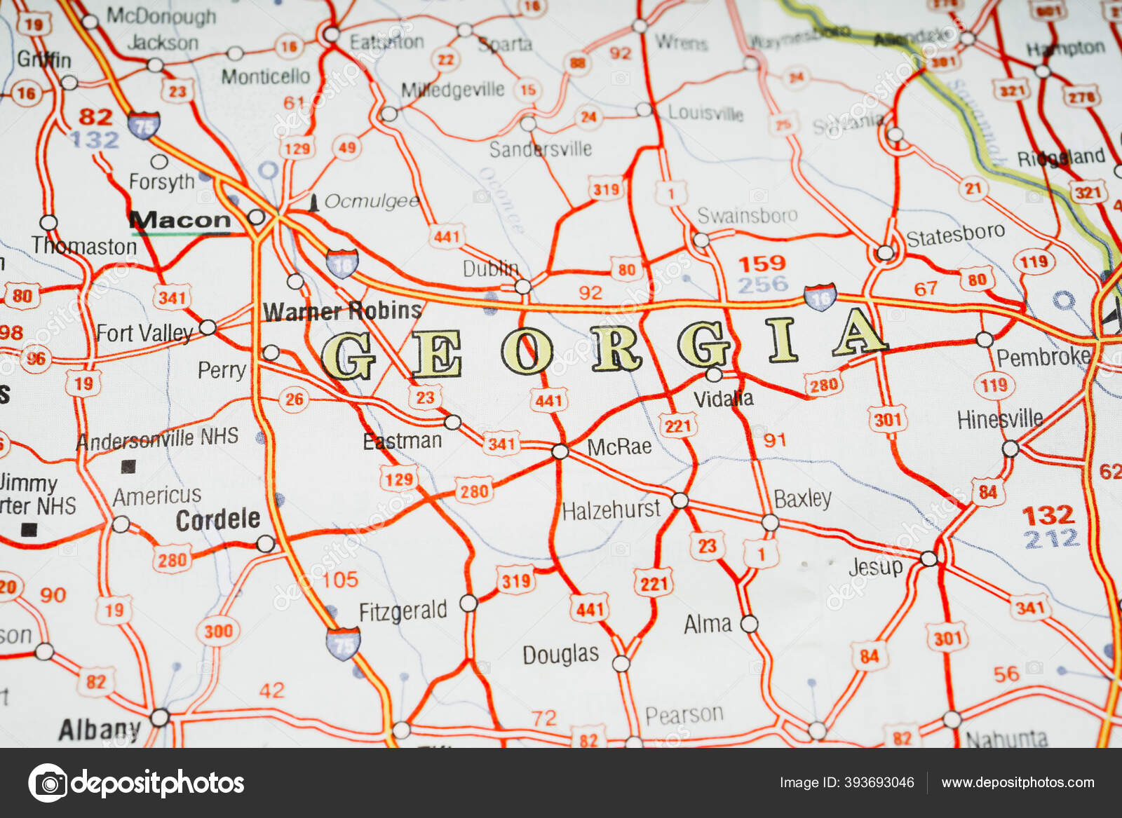 Georgia State Usa Map Background Stock Photo by ©aallm 393693046