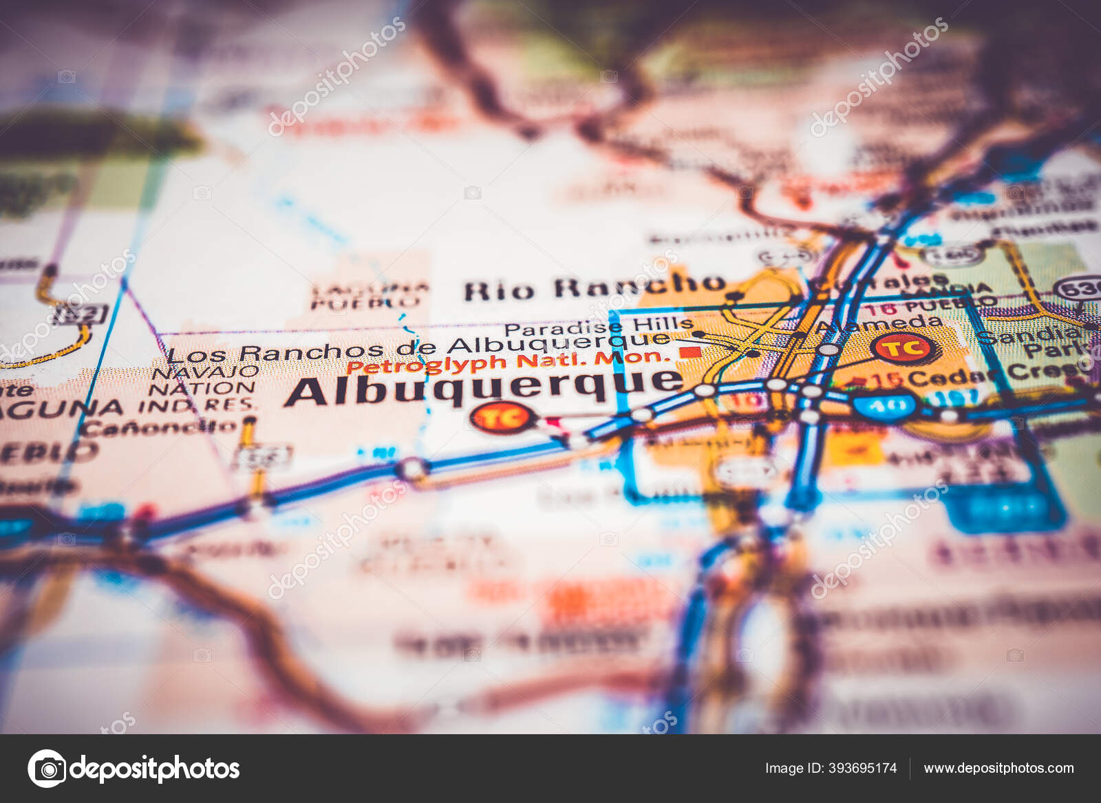 Albuquerque Map Usa Background Travel Stock Photo by ©aallm 393695174