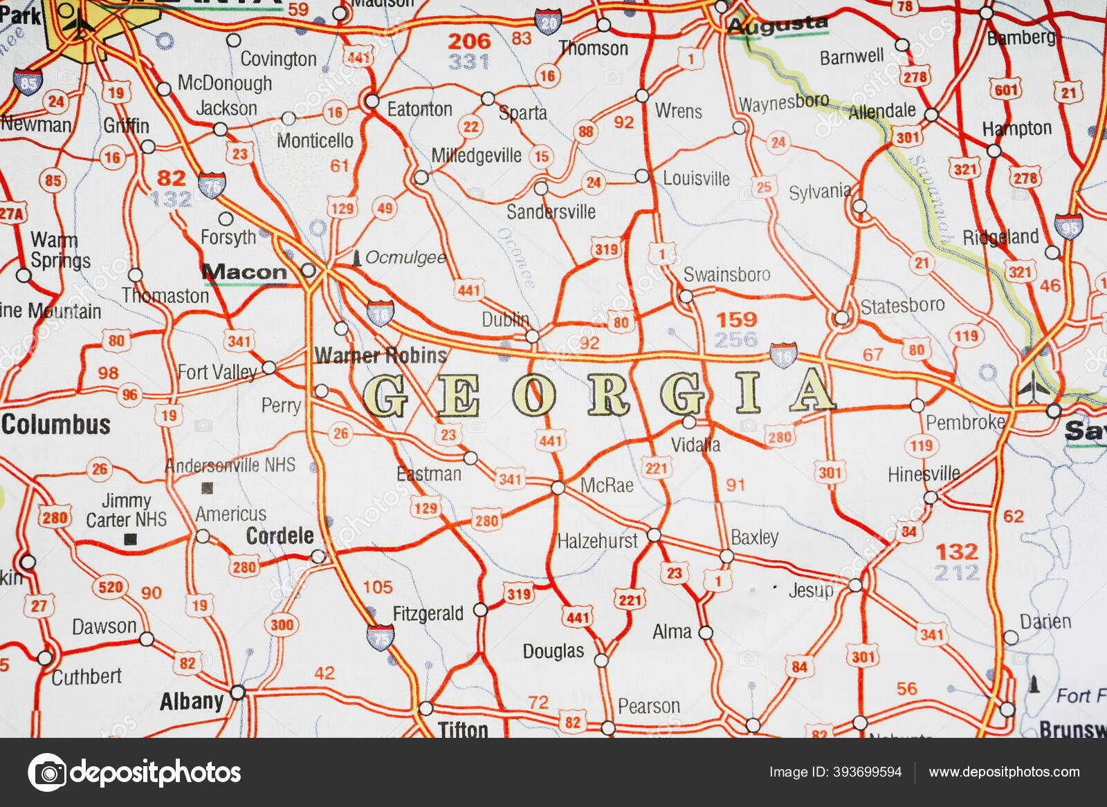 Georgia State Usa Map Background Stock Photo by ©aallm 393699594