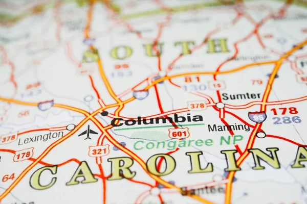 Columbia Usa Map Travel Background — Stock Photo © aallm #360783706