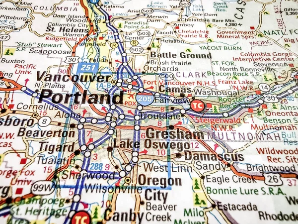 Portland Usa Map Background — Stock Photo © aallm #360790192