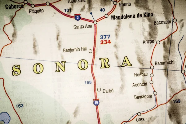 Sonora Mexico Map Travel Background Stock Photo by ©aallm 360532208