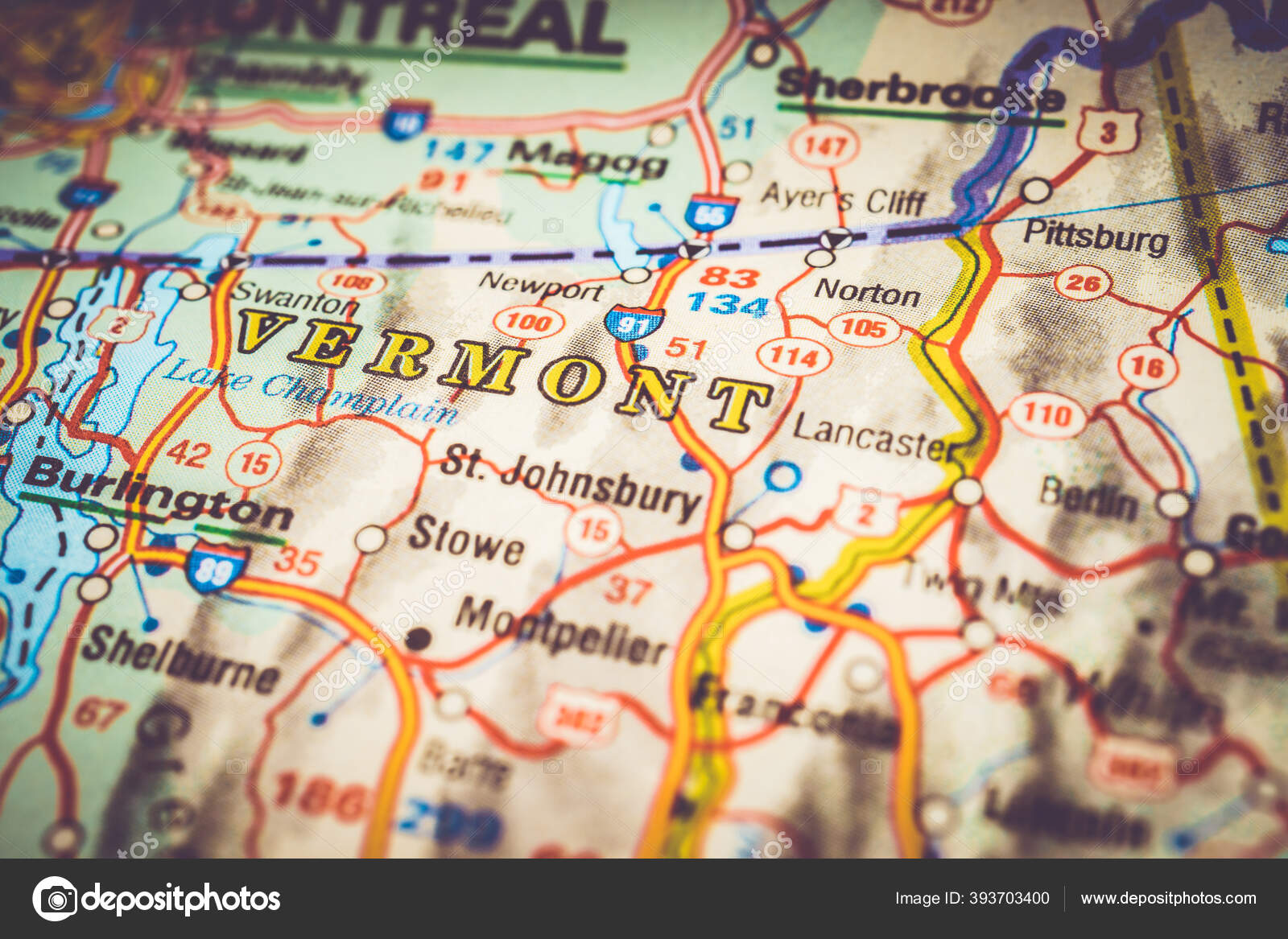 Vermont location in the usa map