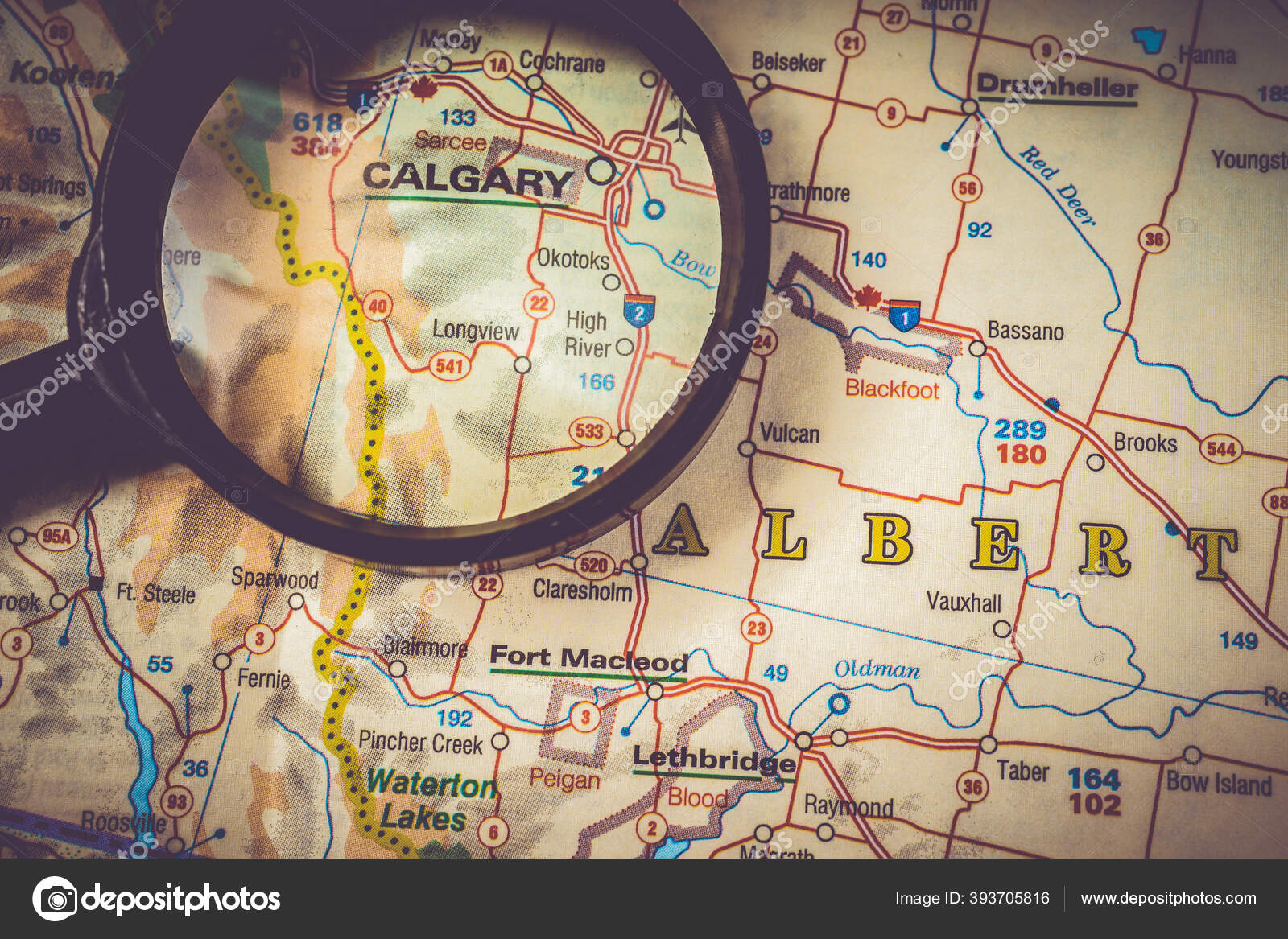Alberta State Map Stock Photo by ©aallm 393705816