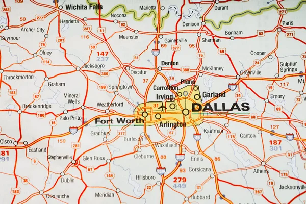 Dallas Usa Map Travel Background Stock Illustration by ©aallm #360784486