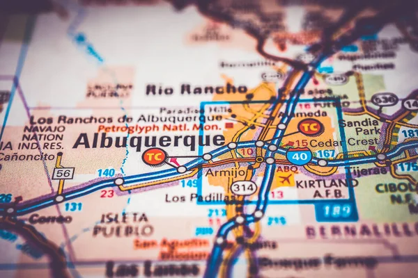 Albuquerque Mapa Fondo Viajes — Foto de stock #360522664 © aallm