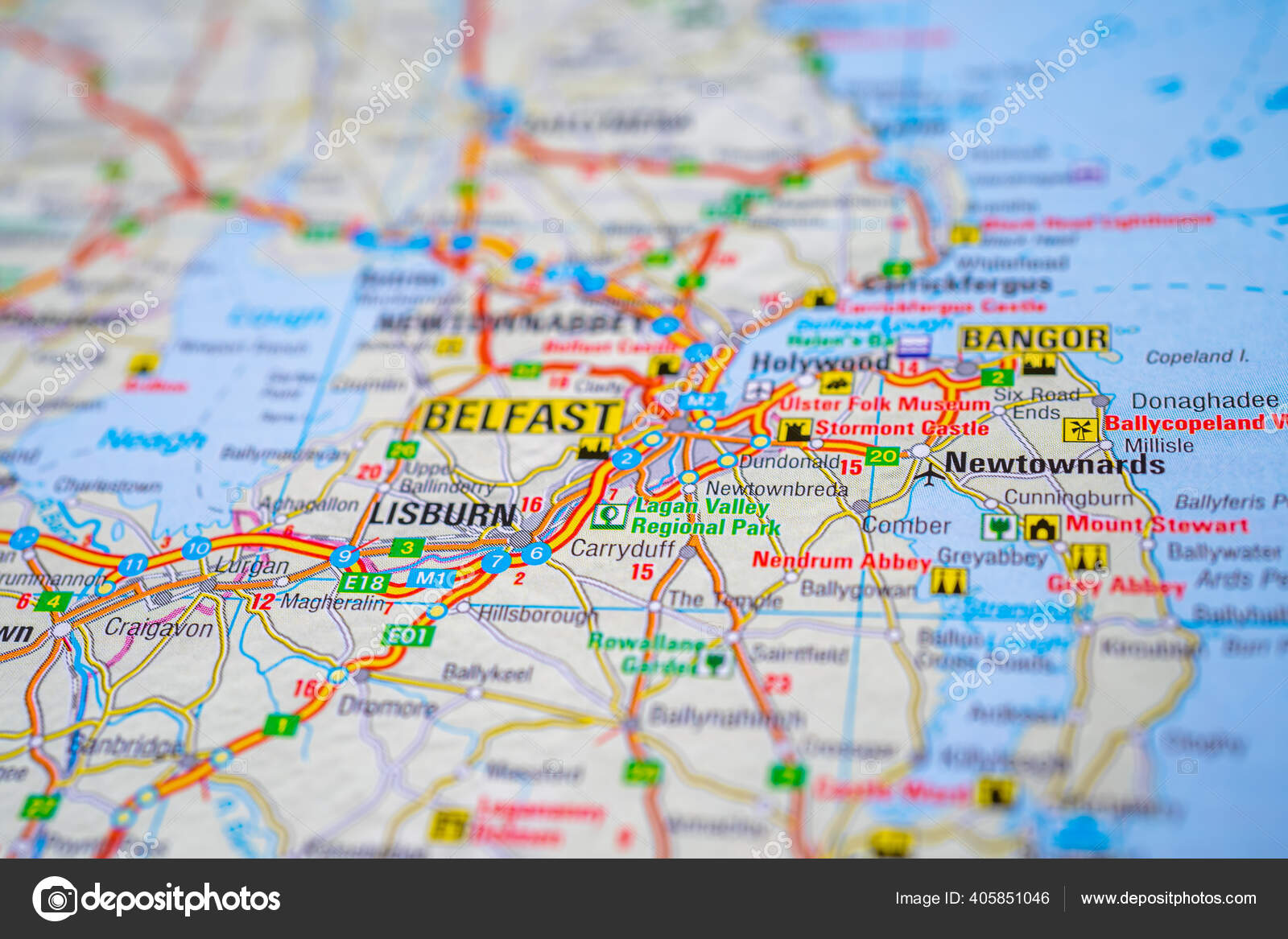 Belfast Map Europe Background Stock Photo by ©aallm 405851046