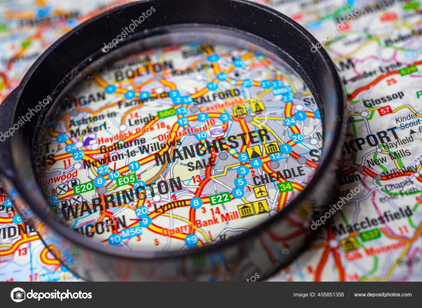 Manchester Map Europe — Stock Photo © aallm #405851358