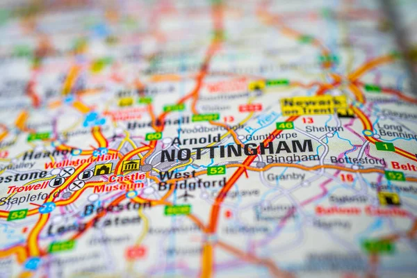 Map of nottingham Stock Photos, Royalty Free Map of nottingham Images ...