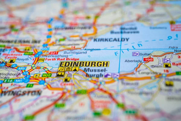 Edinburgh Map Europe Background — Stock Photo © aallm #405855162