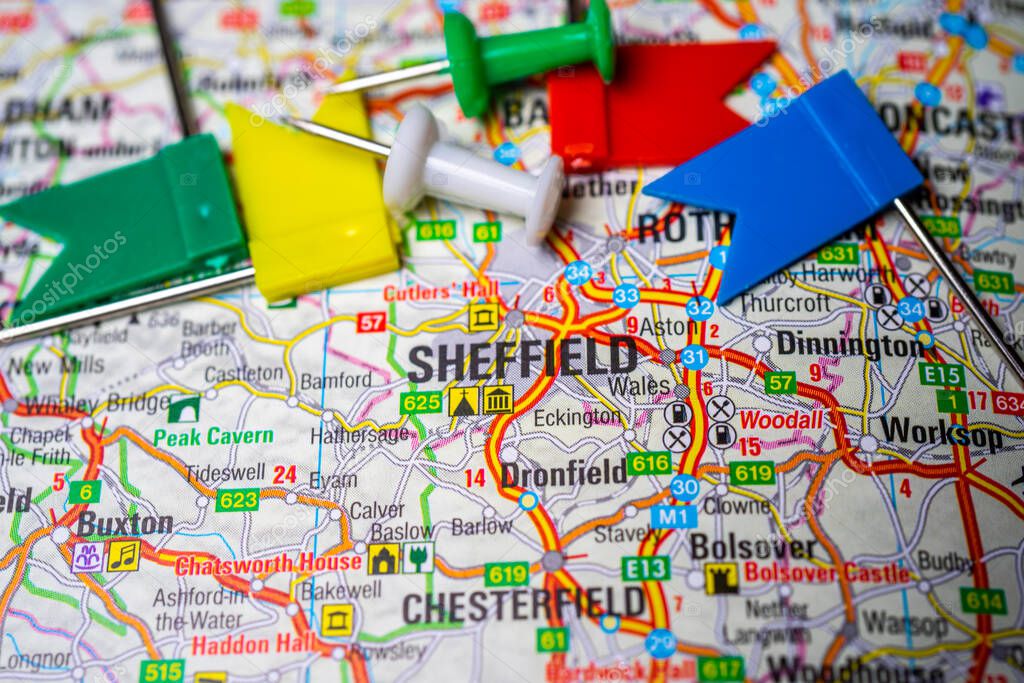 Sheffield en el mapa de Europa 2023