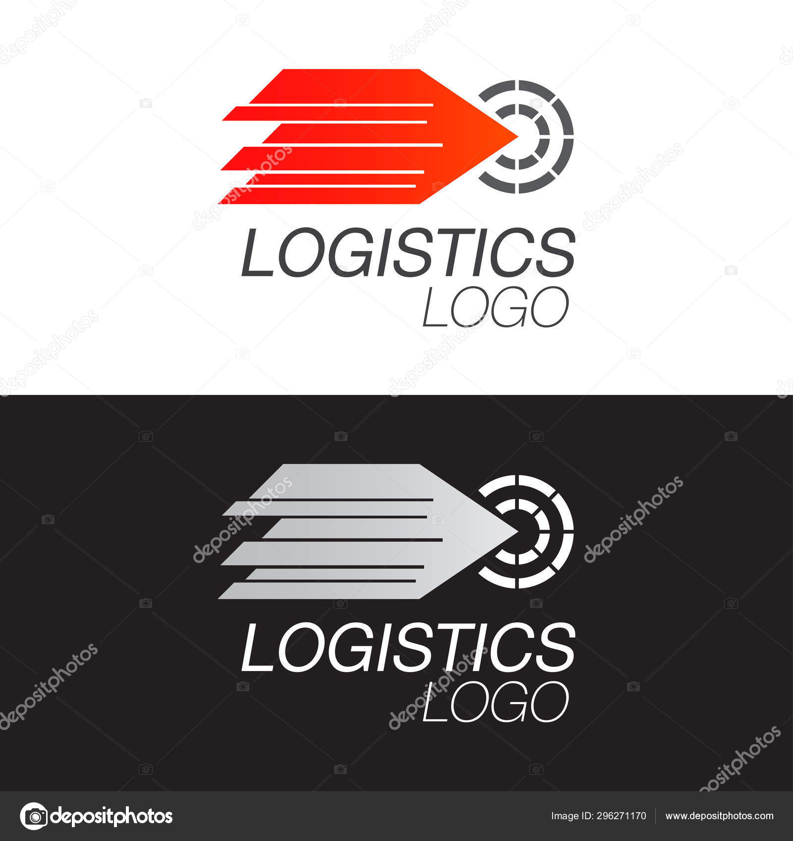 Logistic Company Logo Template Arrow Moving Fast Dynamic Icon Target ...