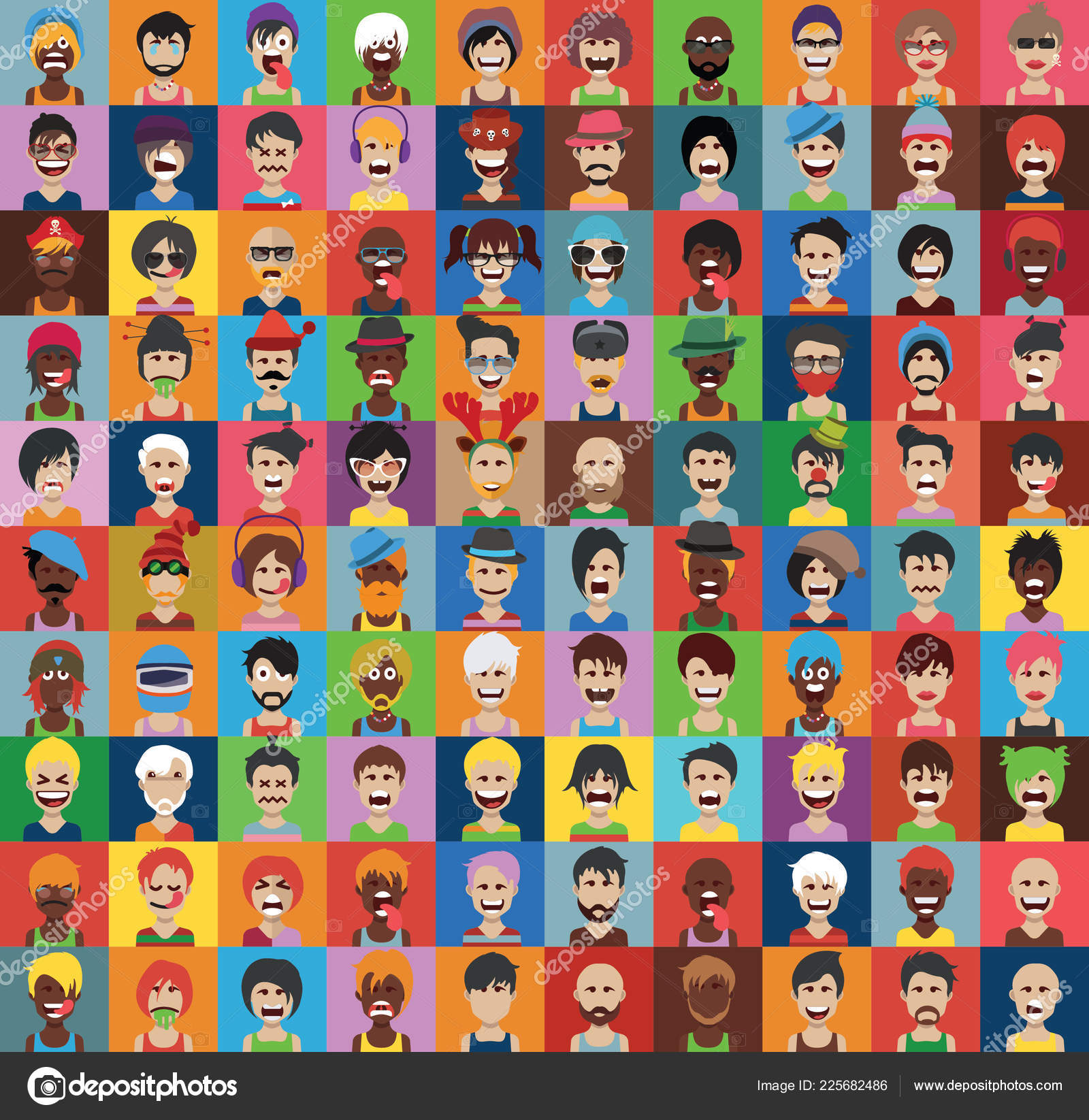 Set of diverse avatars Stock Vector Image by ©Sky-Designs #225682486