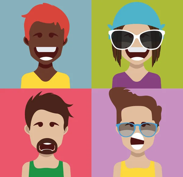 Conjunto de diversos avatares Vector de stock #225682152 de ©Sky-Designs