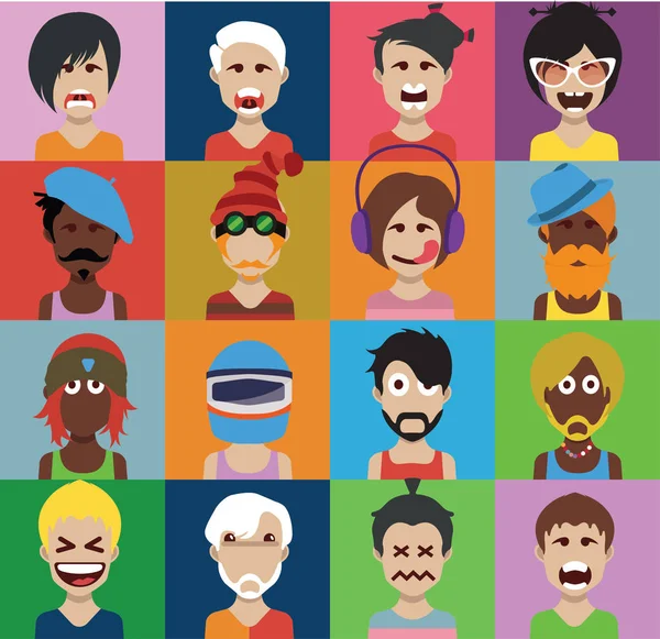 Conjunto de diversos avatares Vector de stock #225683756 de ©Sky-Designs