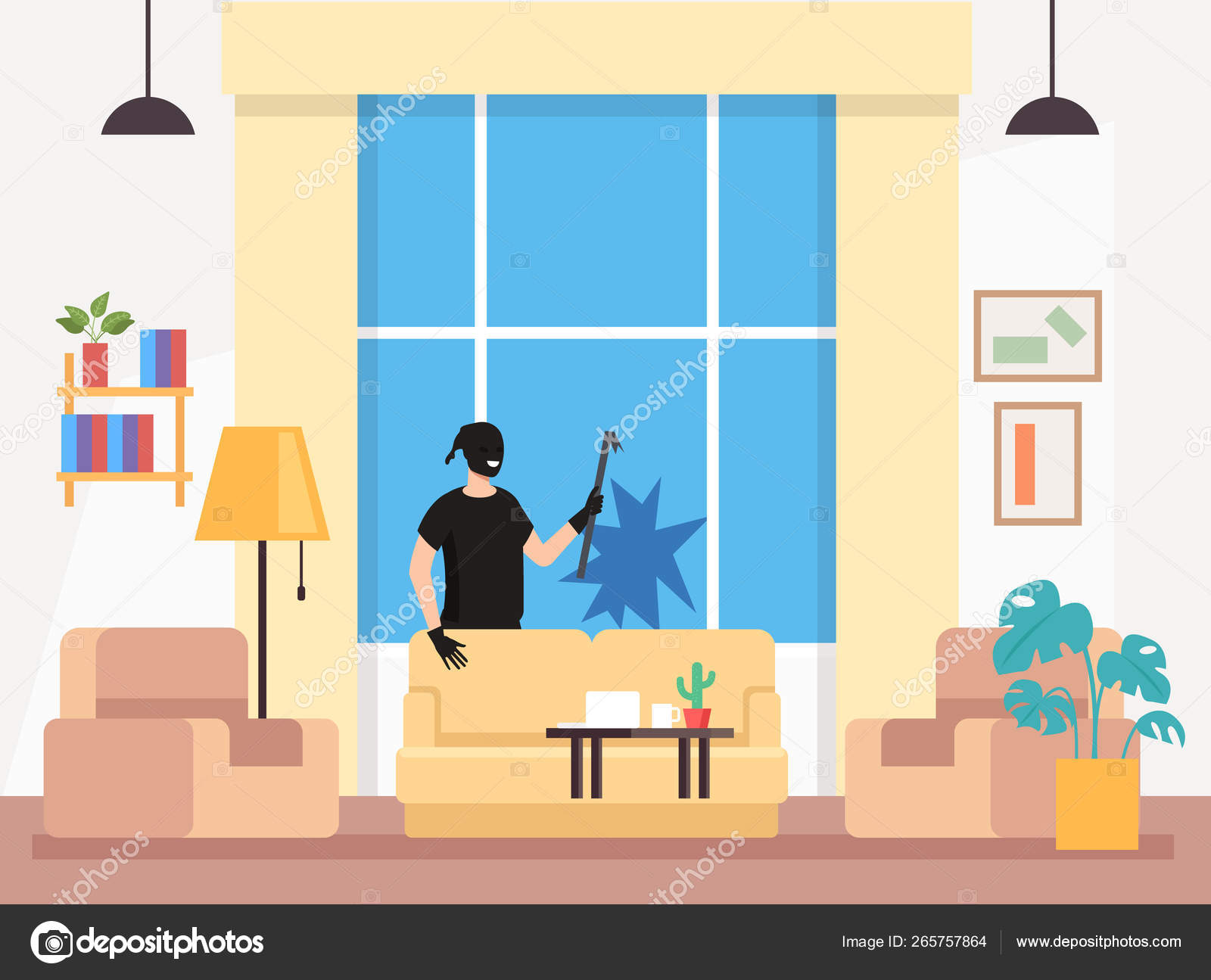 House Break In Cartoon