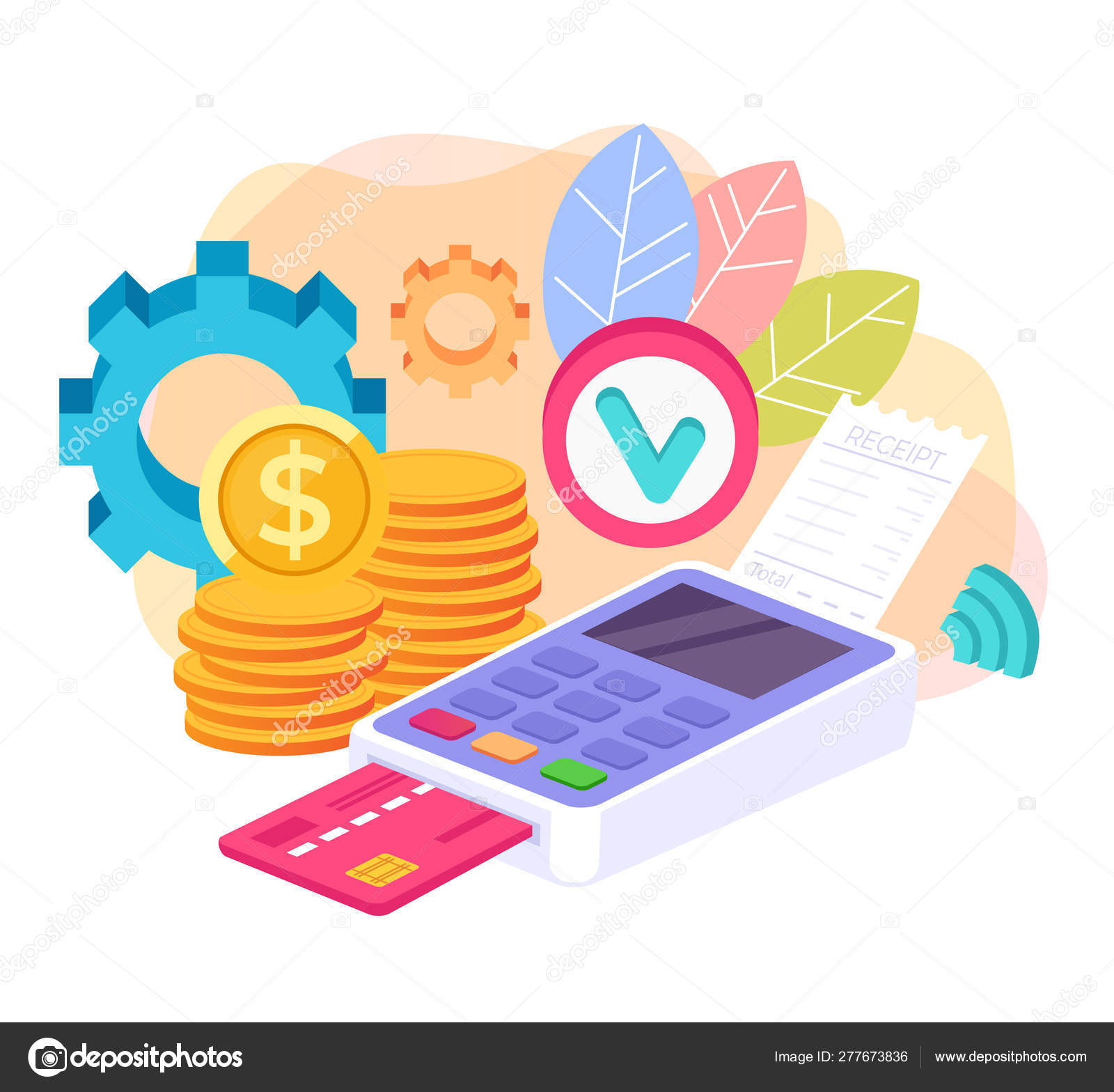 Payment System Money Transaction Concept Vector Flat Cartoon Graphic ...