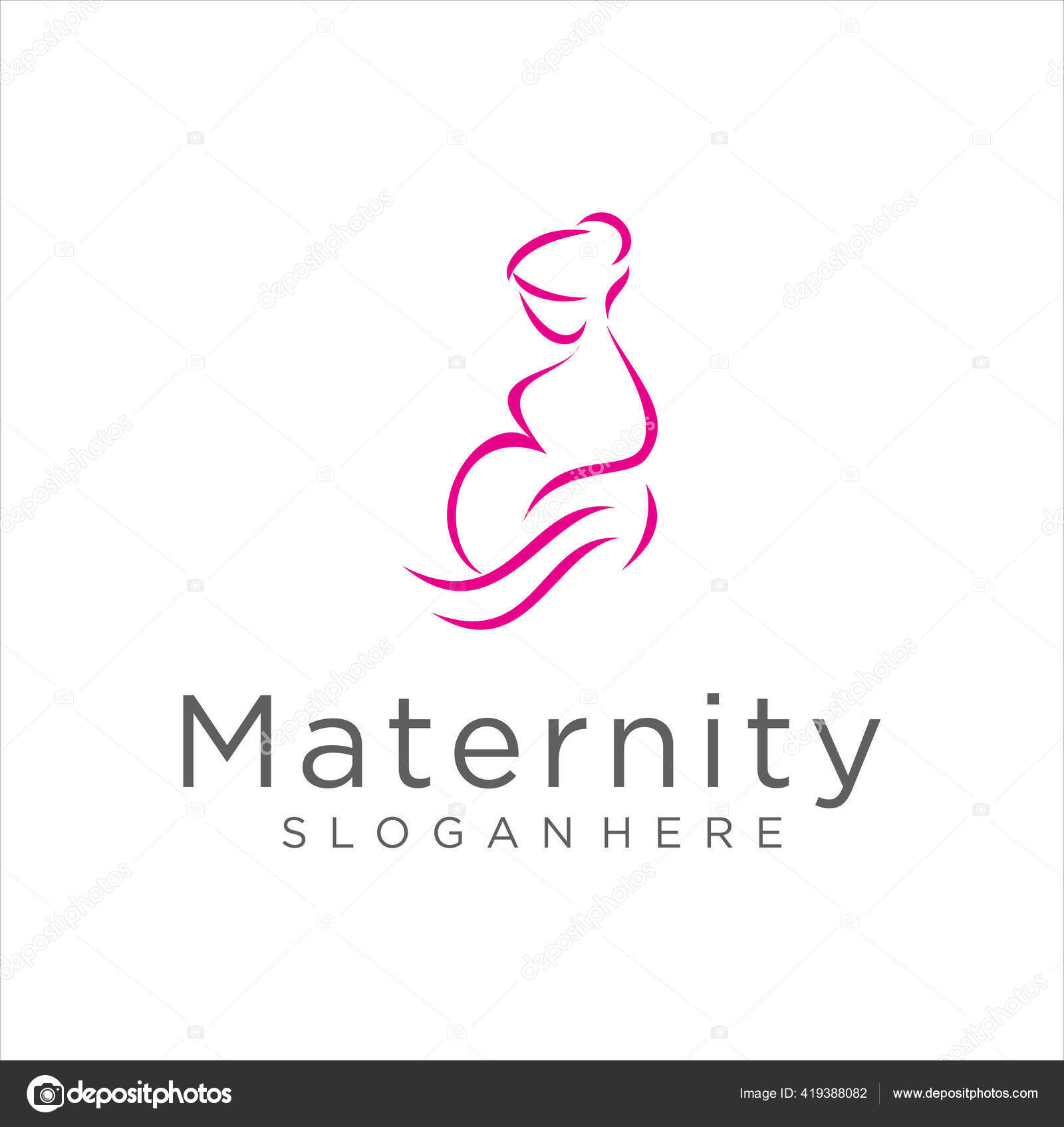 Modèle Conception Logo Maternité Logo Mère Grossesse Icône Symbole D ...