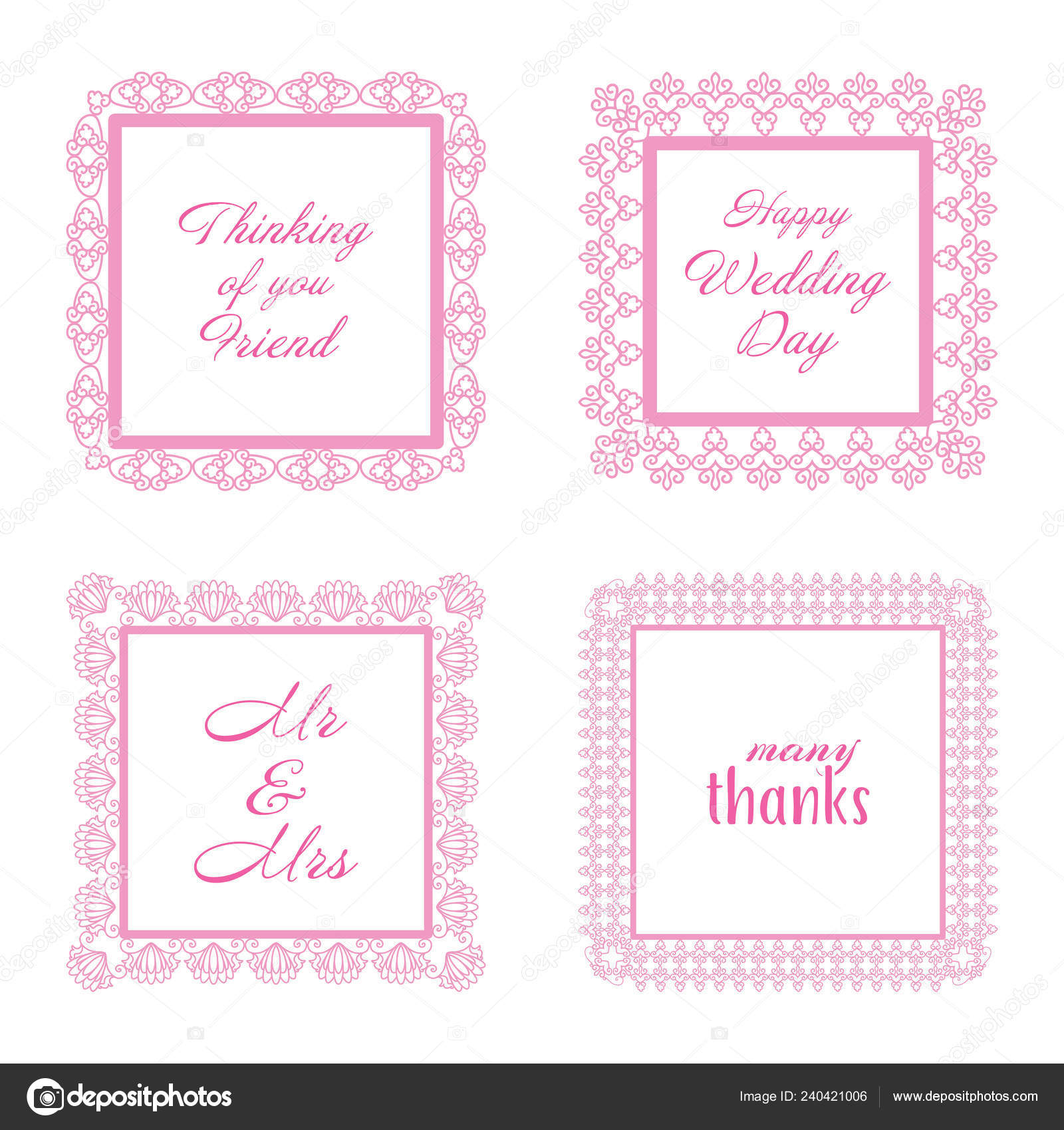 Elegant Lace Border Frames laser cut Picture Frames — Stock Photo ...