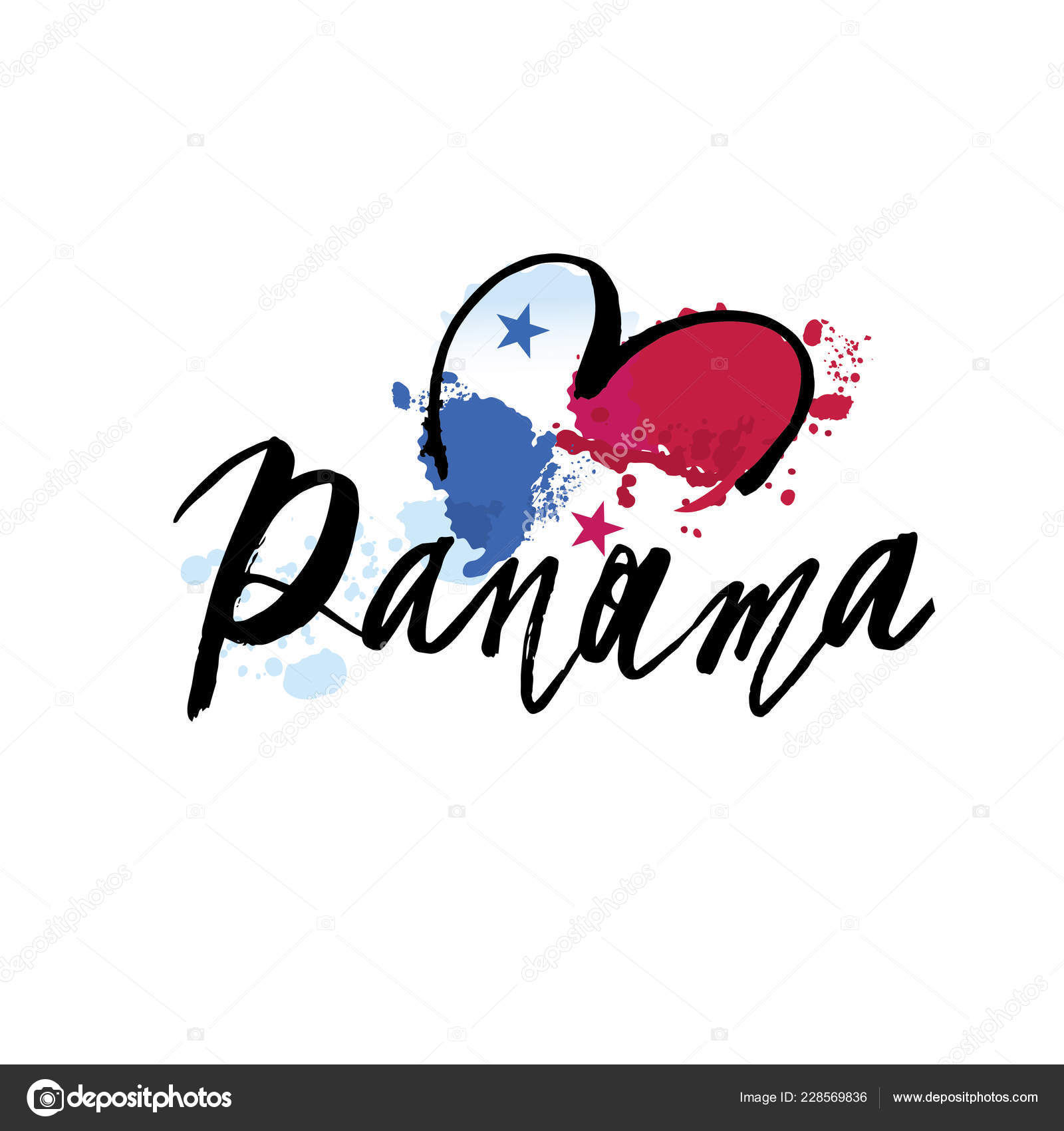 Hand written calligraphic lettering quote Panama with decorative ...