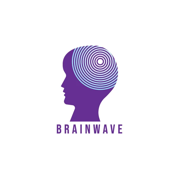 Brainwave Logo Design Template Silhouette People Head Pulse Signal Wave ...