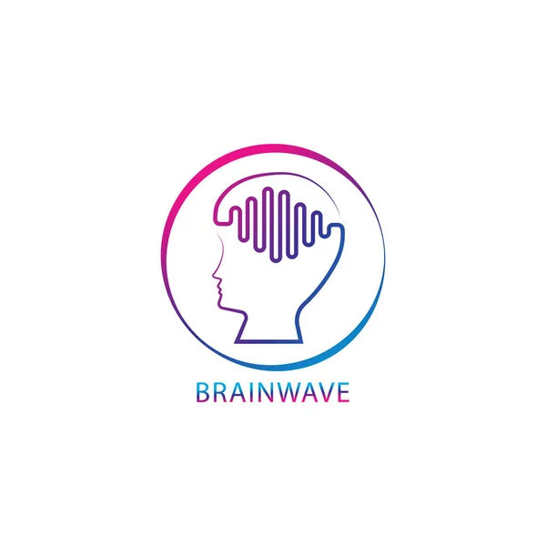 Brainwave Logo Design Template Silhouette People Head Pulse Signal Wave ...
