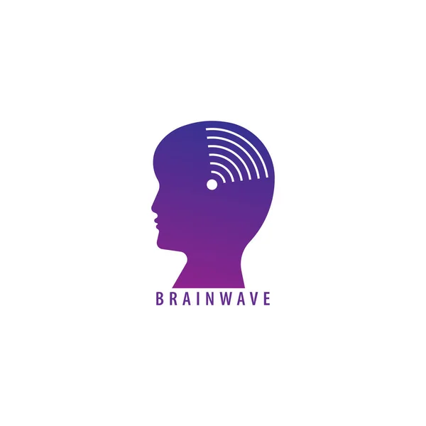 Brainwave Logo Design Template Silhouette People Head Pulse Signal Wave ...