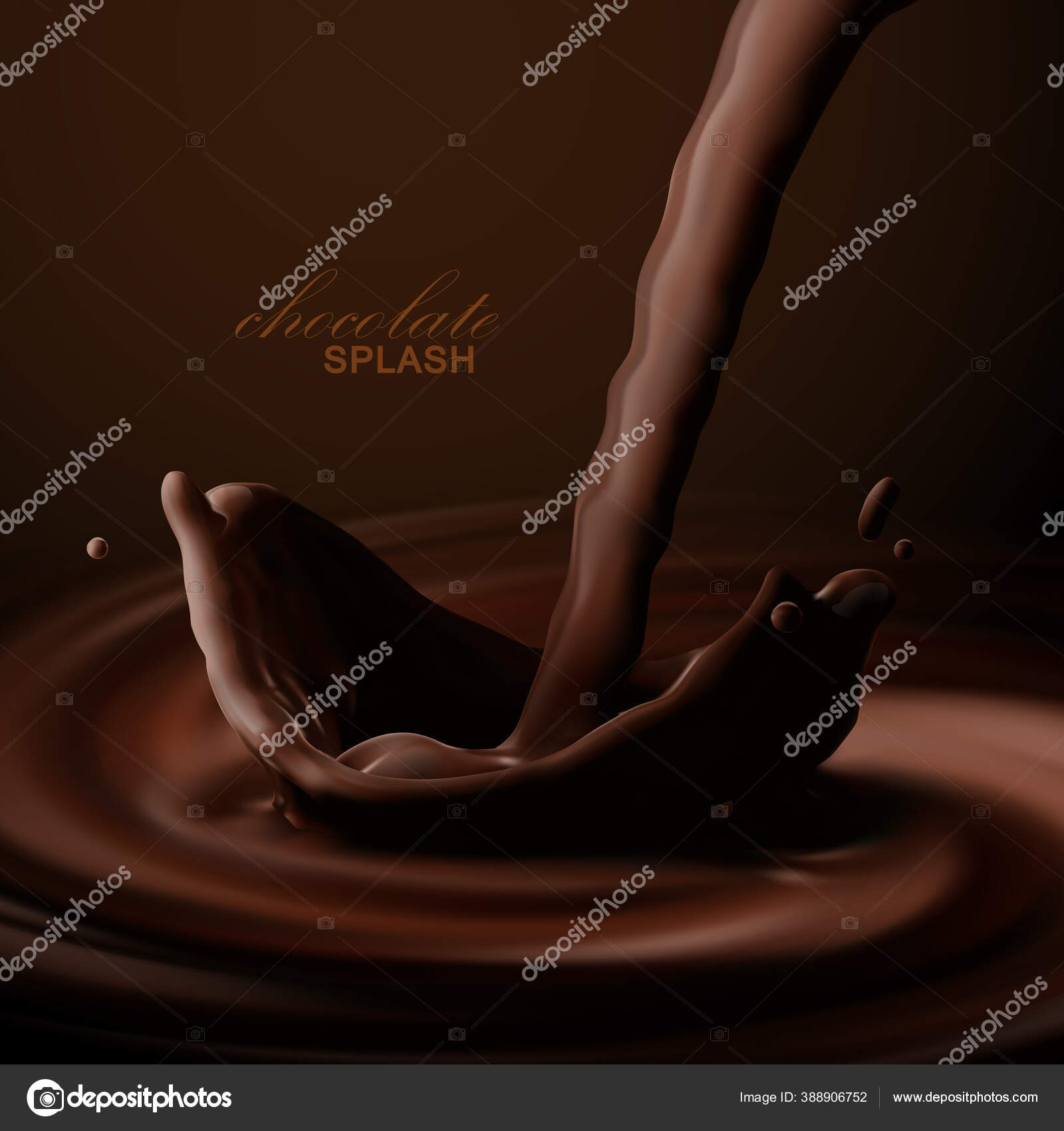 Chocolate crown splash Stock Vector Image by ©maximmmmum #388906752