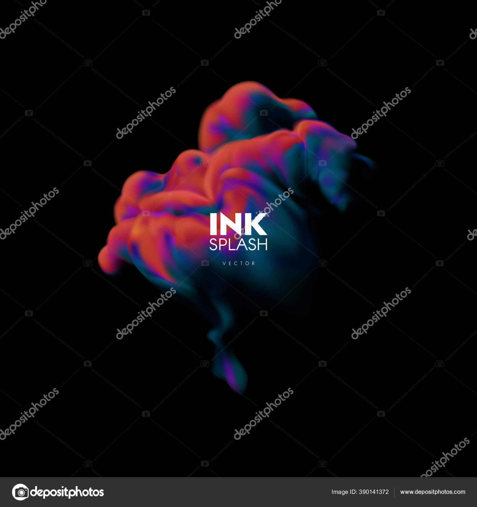 Colorful ink splash. Stock Vector by ©maximmmmum 390141372