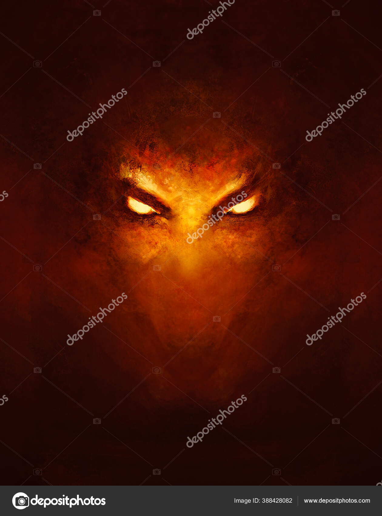 Red Glowing Eyes In Dark