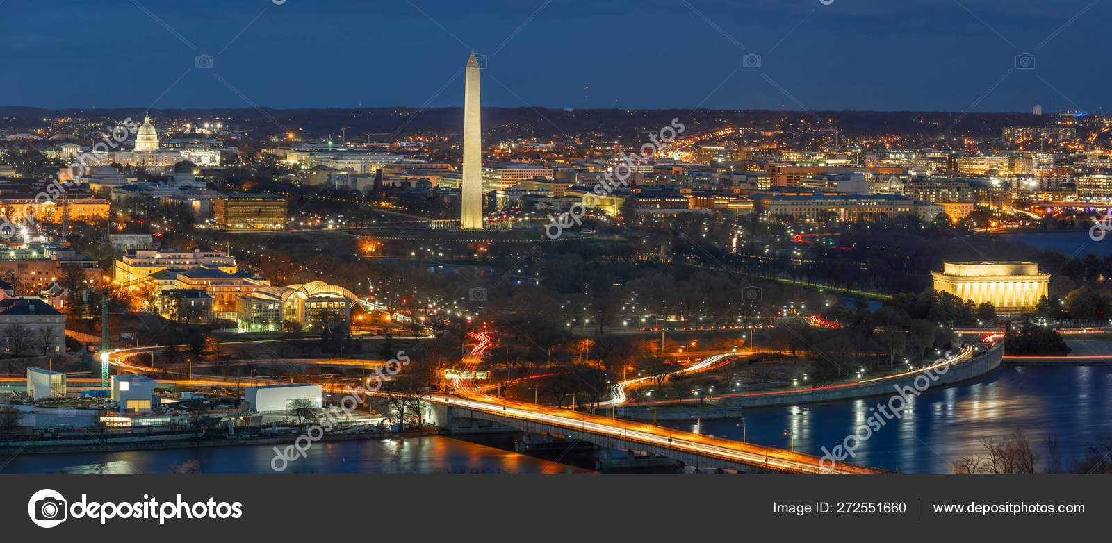 Panorama Top View Scene Washington Town Which Can See United — Stock ...