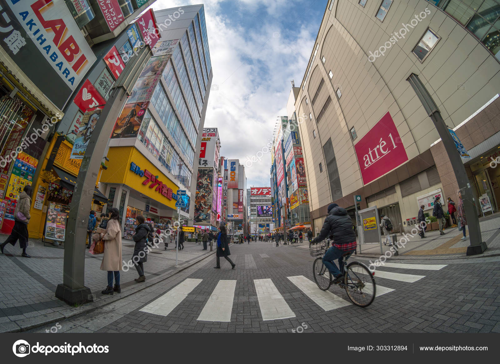 Tokyo Japan Feb 2019 Pedestrians Crowd Undefined People Walking ...