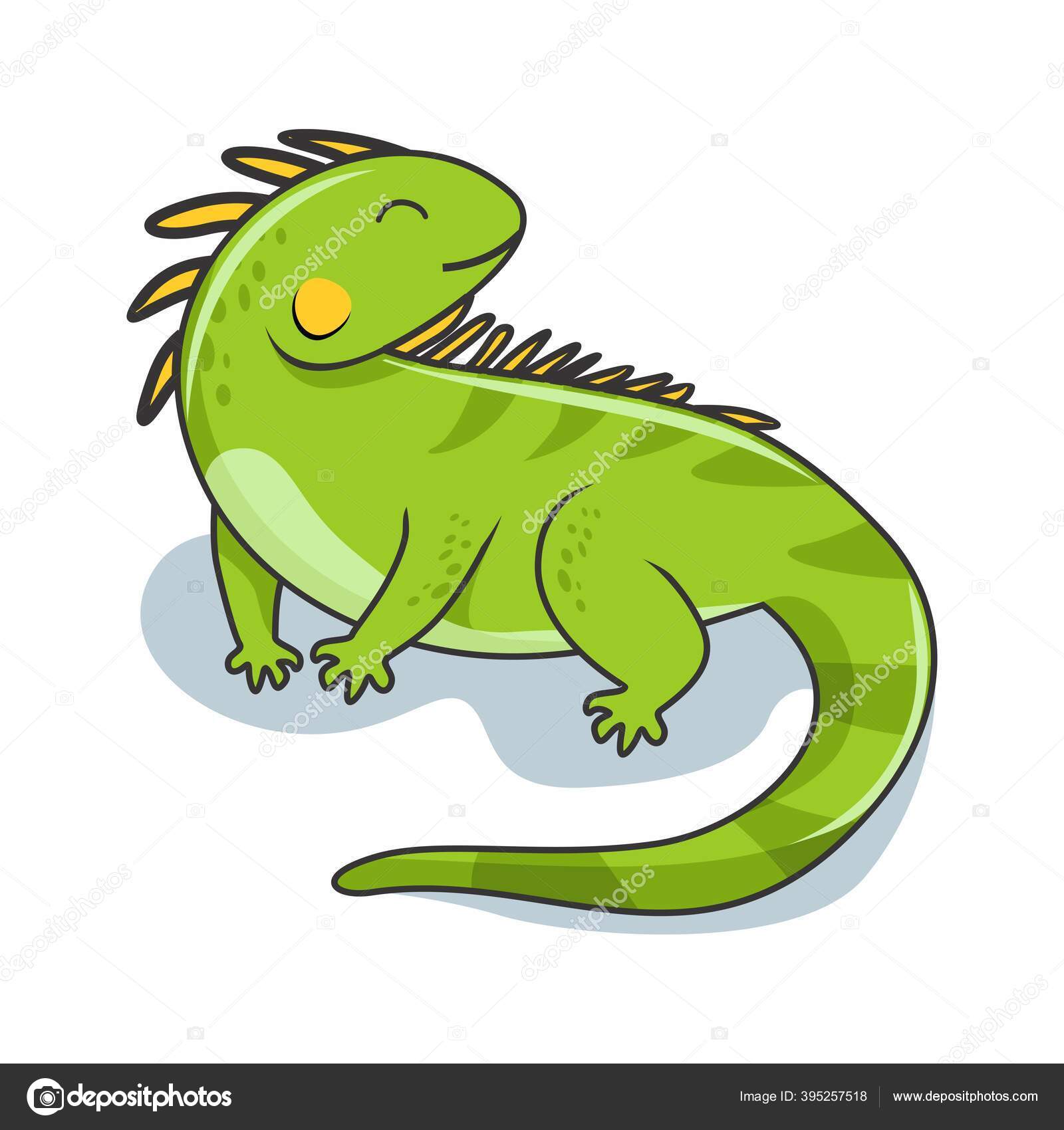 Cartoon Iguana Clip Art