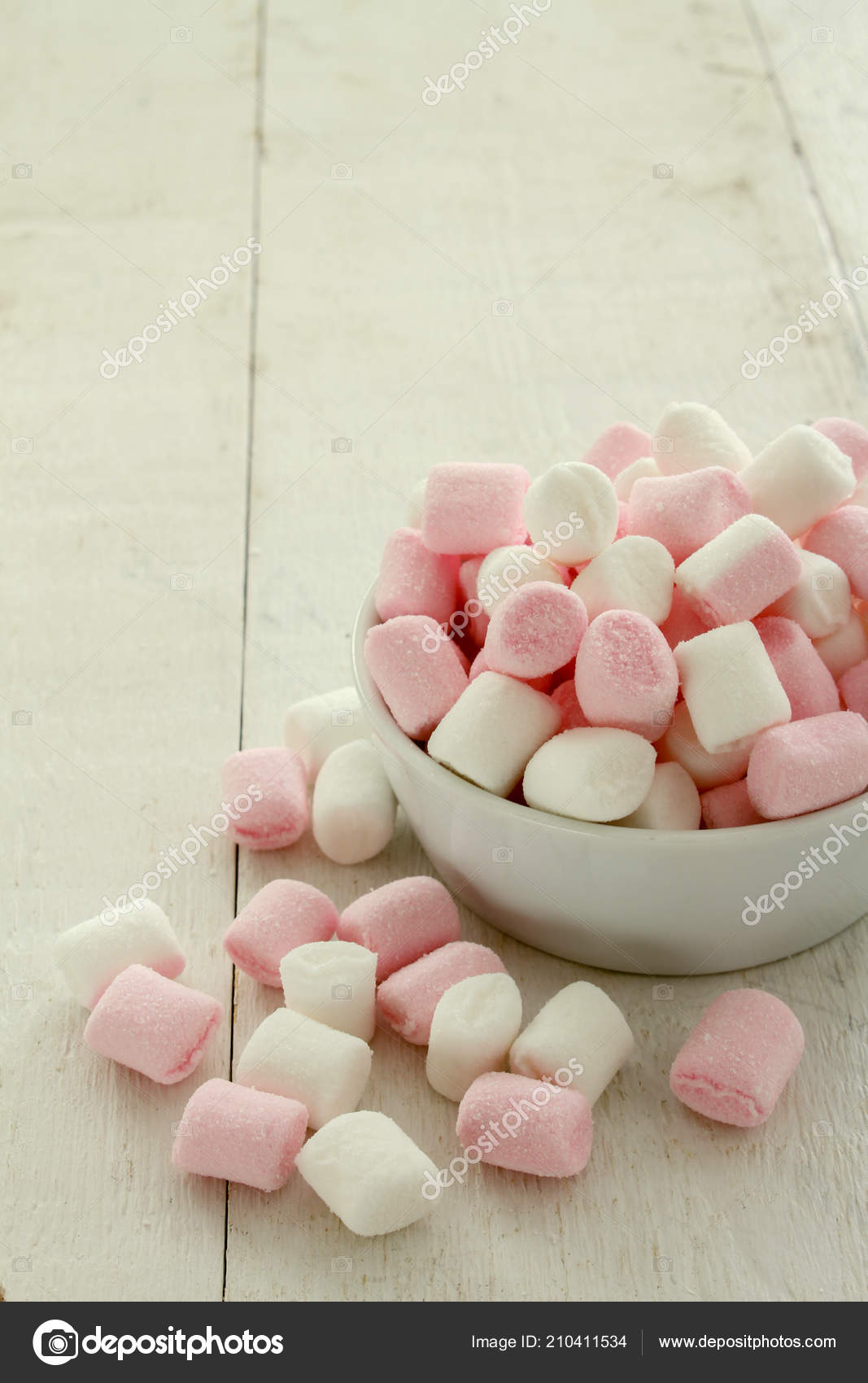Mini Marsh Mallow Candy Stock Photo by ©neillangan 210411534