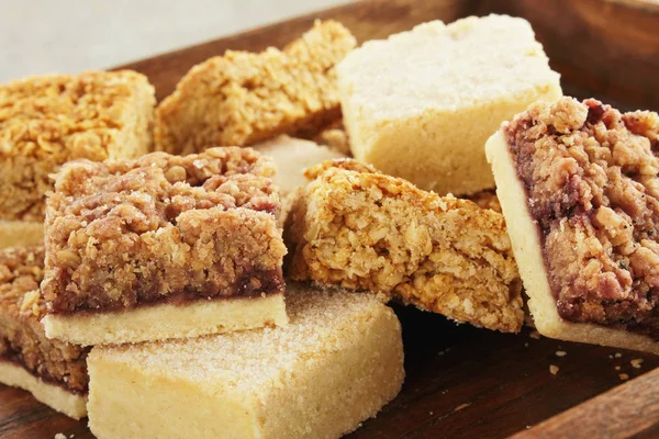 Traybake Cake Slice Selection Stock Photo by ©neillangan 214217704