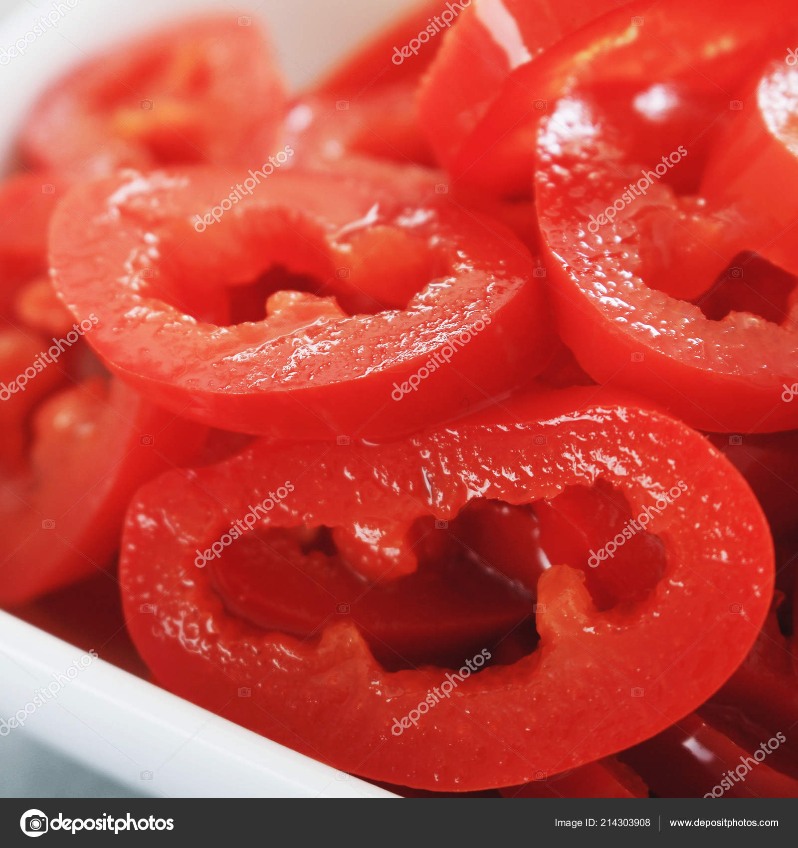 Prepared Sliced Red Chillies Stock Photo by ©neillangan 214303908