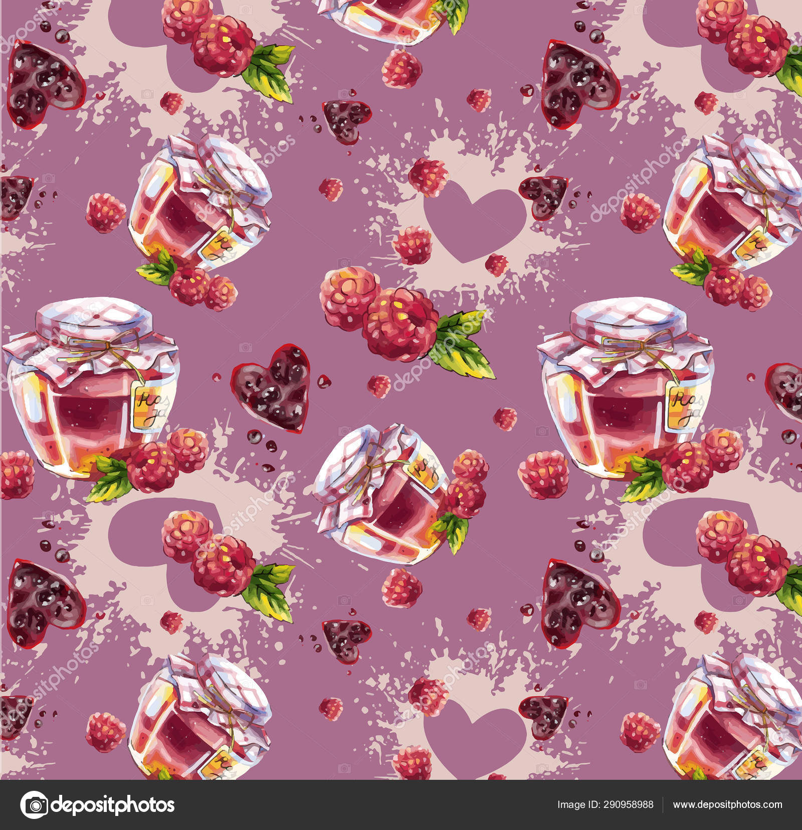 Jam Background Hearts Stock Vector by ©VAPOku 290958988