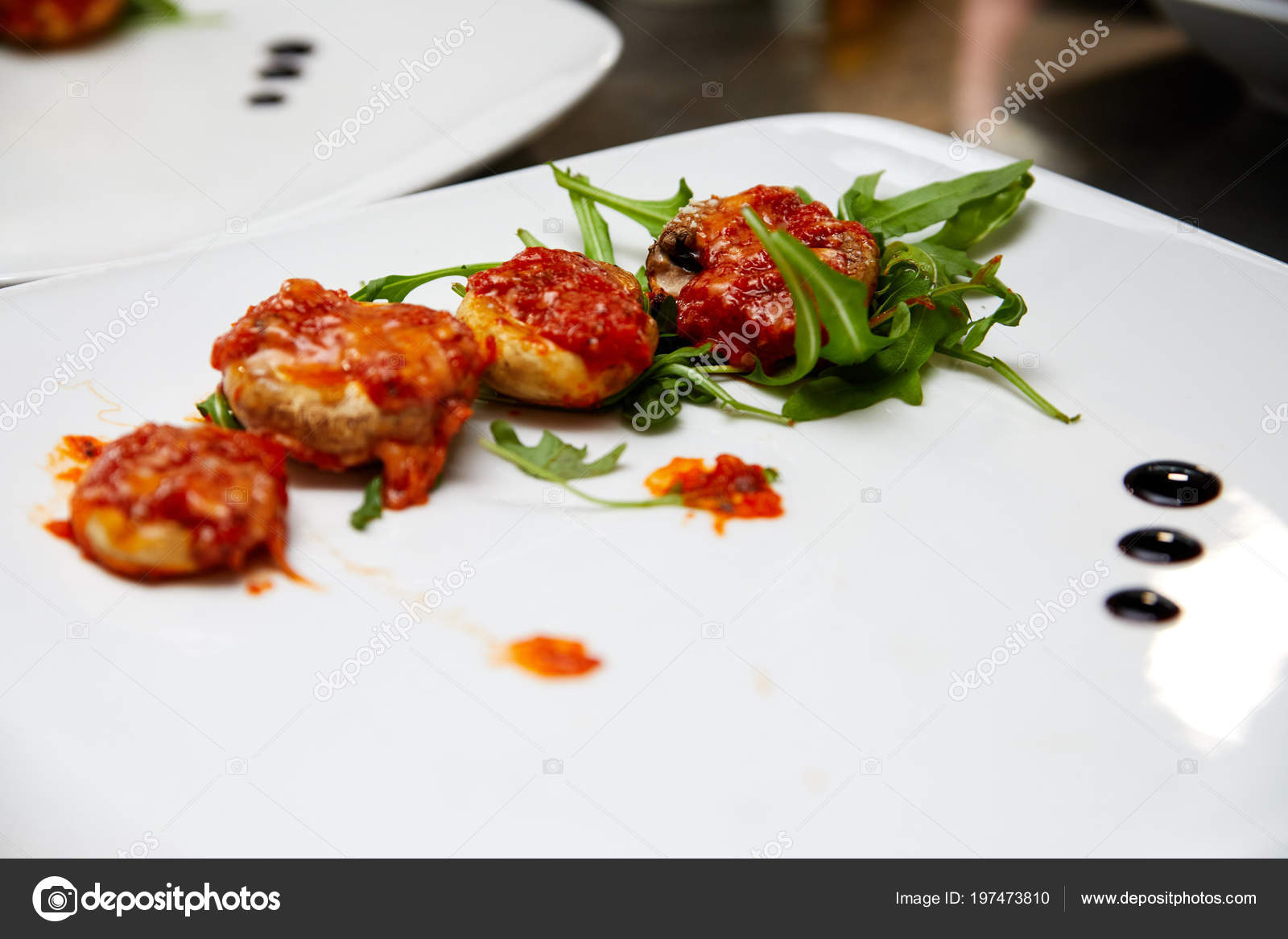 Decorating Food Restaurant — Stock Photo © NatashaPhoto #197473810