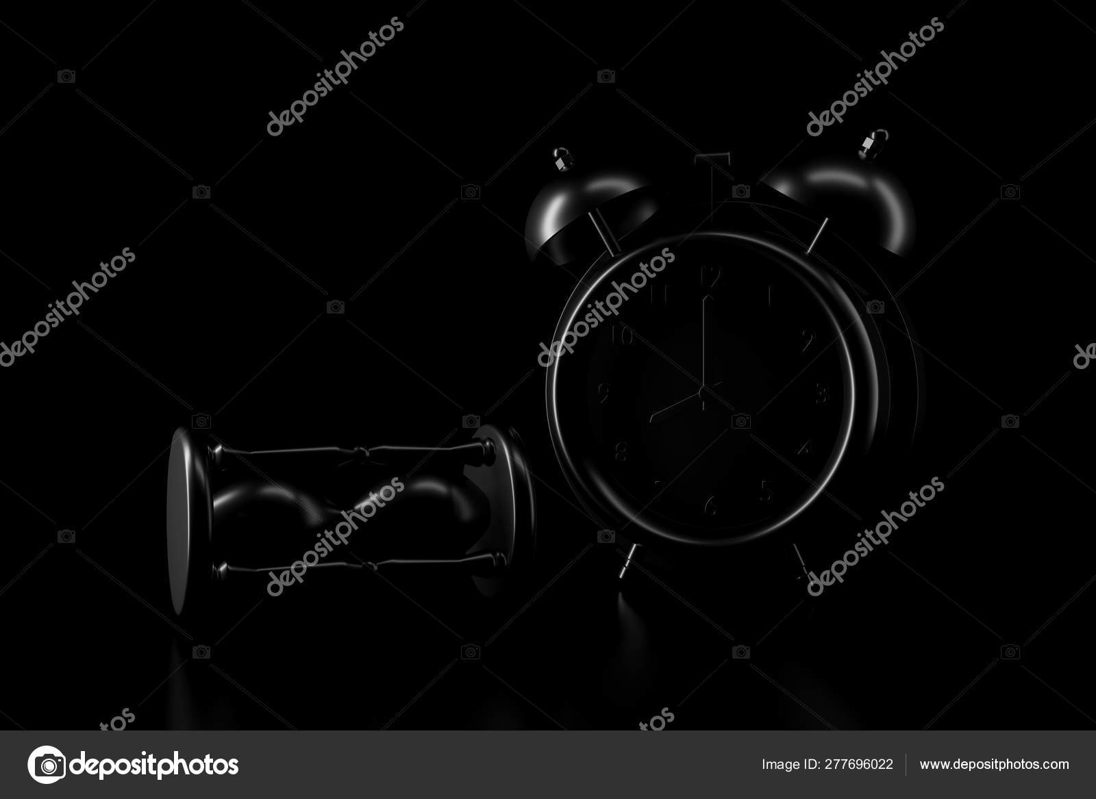 Light Shadow Hourglass Clock Darkness Rendering — Stock Photo ...