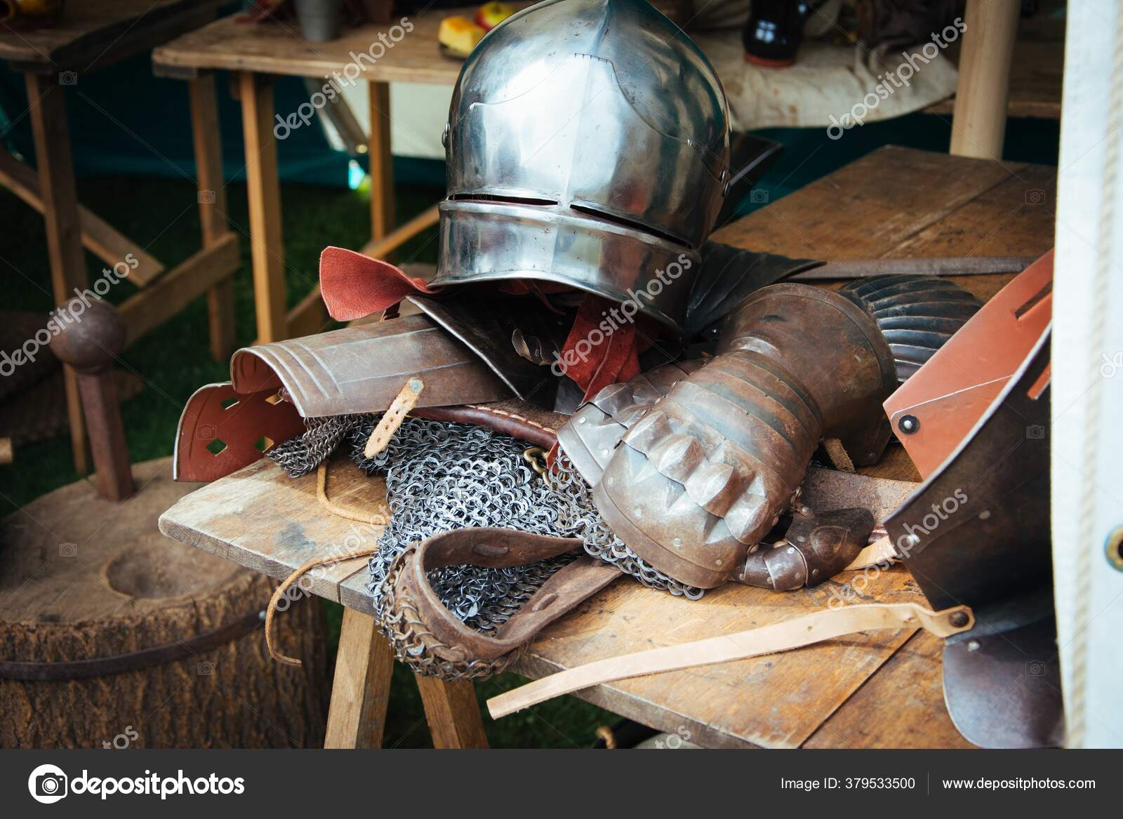 Clothing Tools Medieval Knight Table Stock Photo by ©Wirestock 379533500