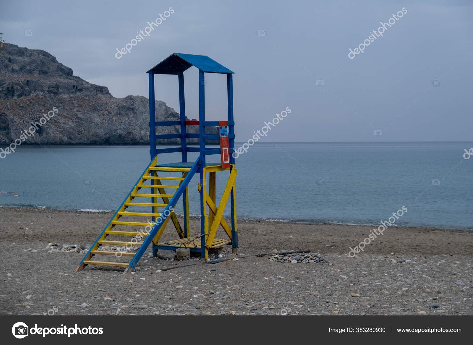Beautiful Ocean Cliffs Beach Watchtower Stock Photo by ©Wirestock 383280930