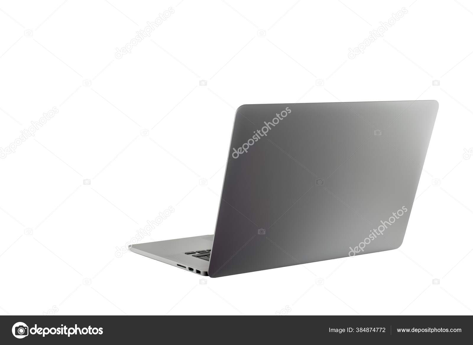 Closeup Shot Open Silver Notebook Isolated White Background — Stock ...