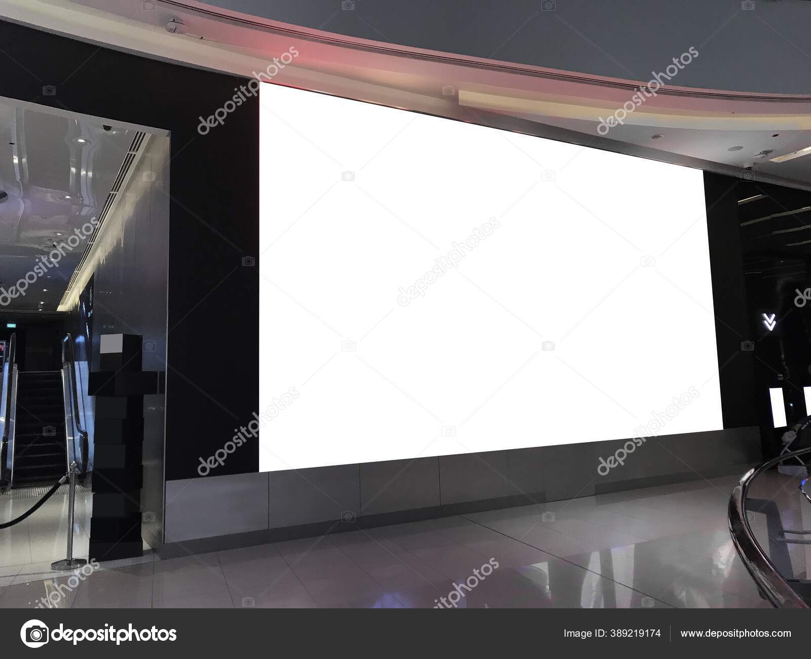 Closeup Shot Blank White Screen Airport Perfect Your Text — Stock Photo ...